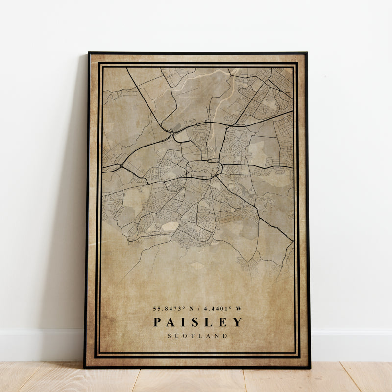 Paisley Map - Vintage – Love You Scotland