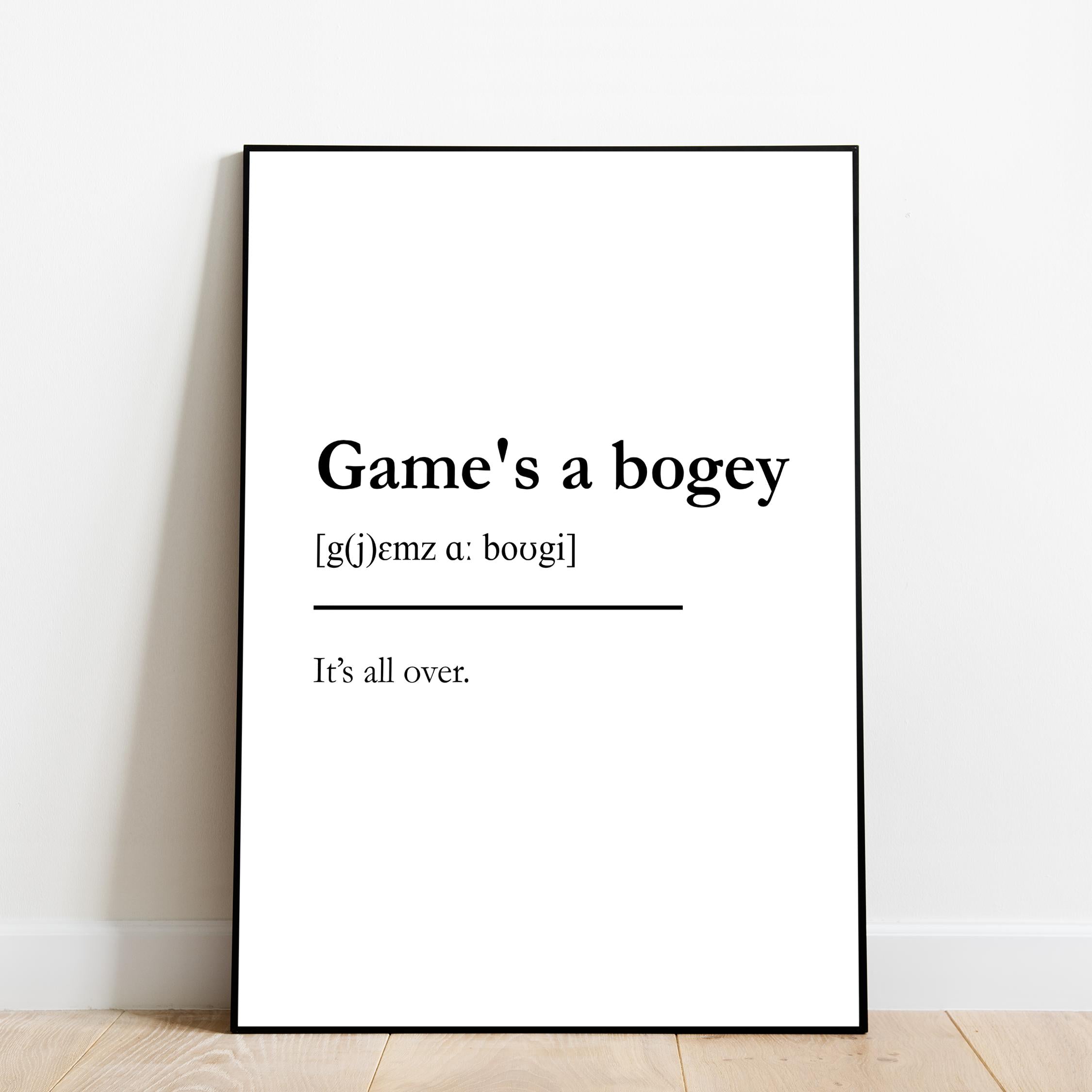 "Game's a bogey" - Scottish Slang – Love You Scotland